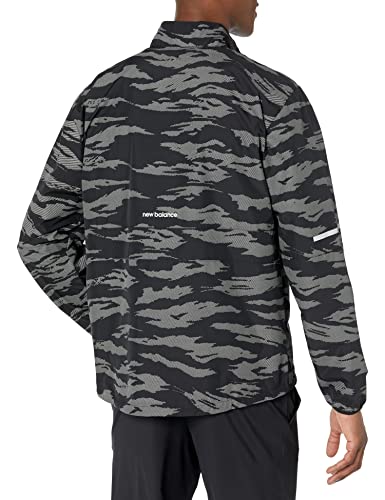New Balance Men's Accelerate Jacket, Reflective Black Heather, Small