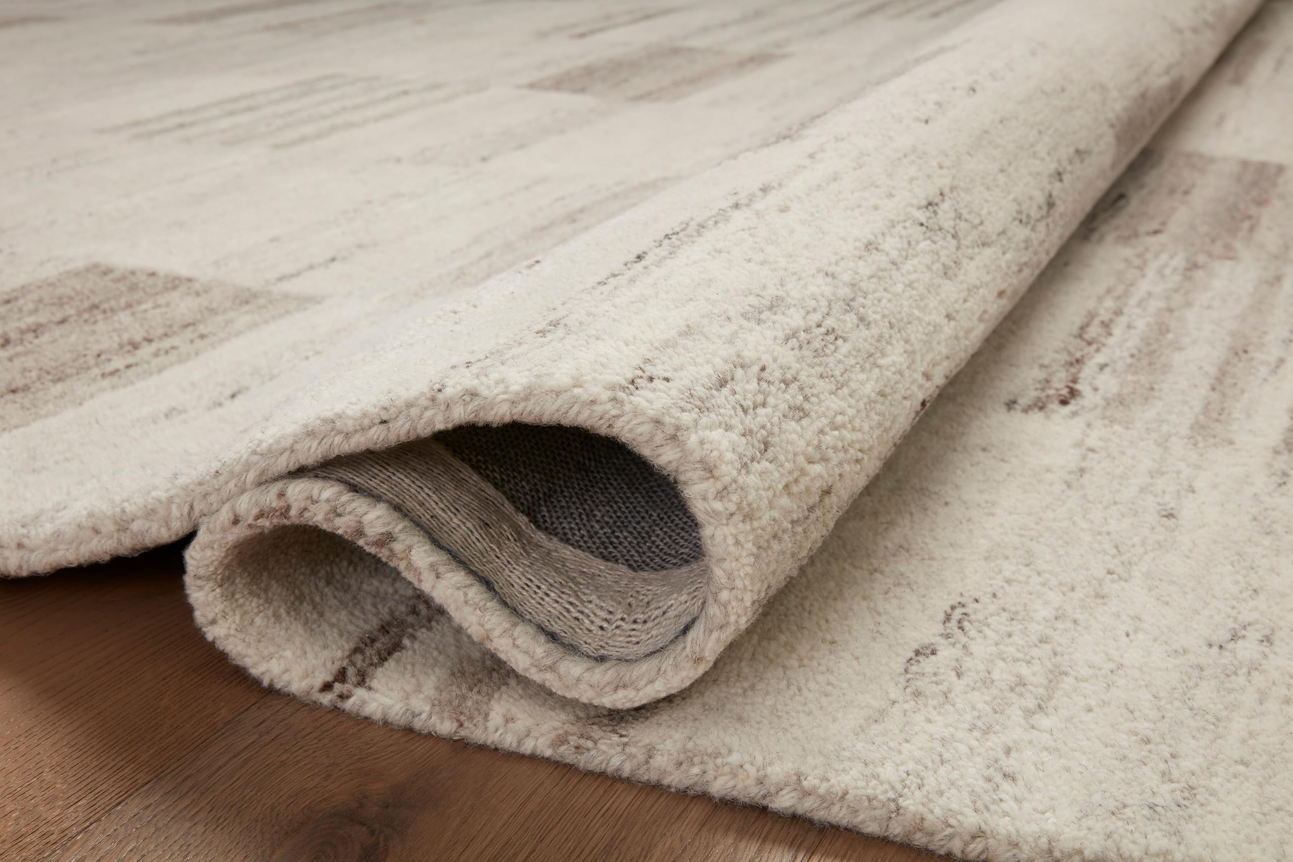 Loloi Amber Lewis x Loloi Rocky Collection ROC-01 Ivory / Silver, 9'-3" x 13', Area Rug