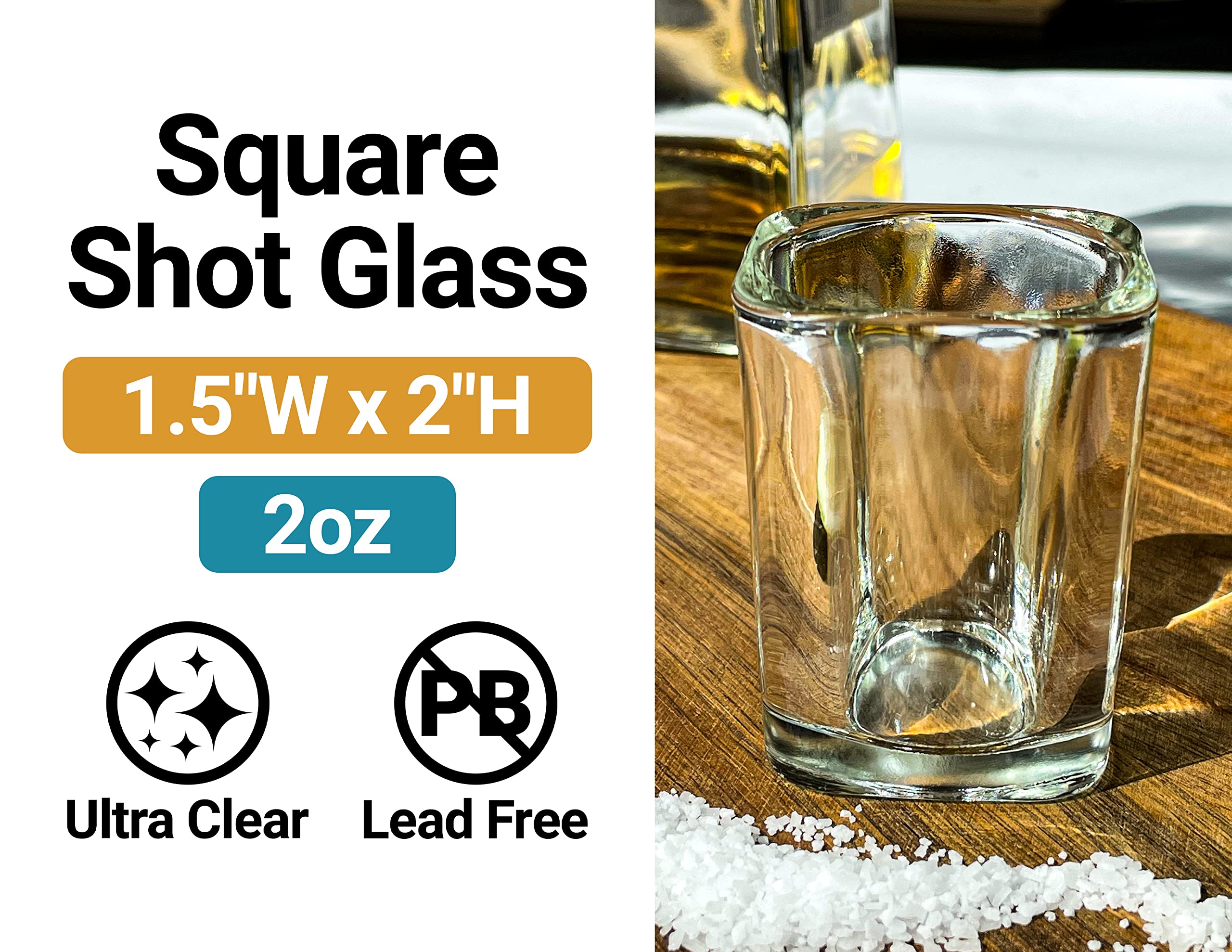 R and R Imports Personalized Wedding Party Customizable Etched 2 oz Square Shot Glass, Bridesmaid Groomsmen Gifts