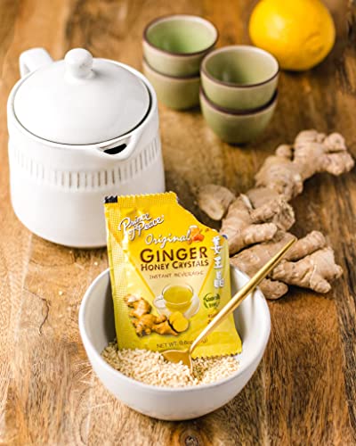 Prince of Peace Instant Ginger Honey Crystals, 30 Sachets – Instant Hot or Cold Beverage – Easy to Brew Ginger and Honey Crystals