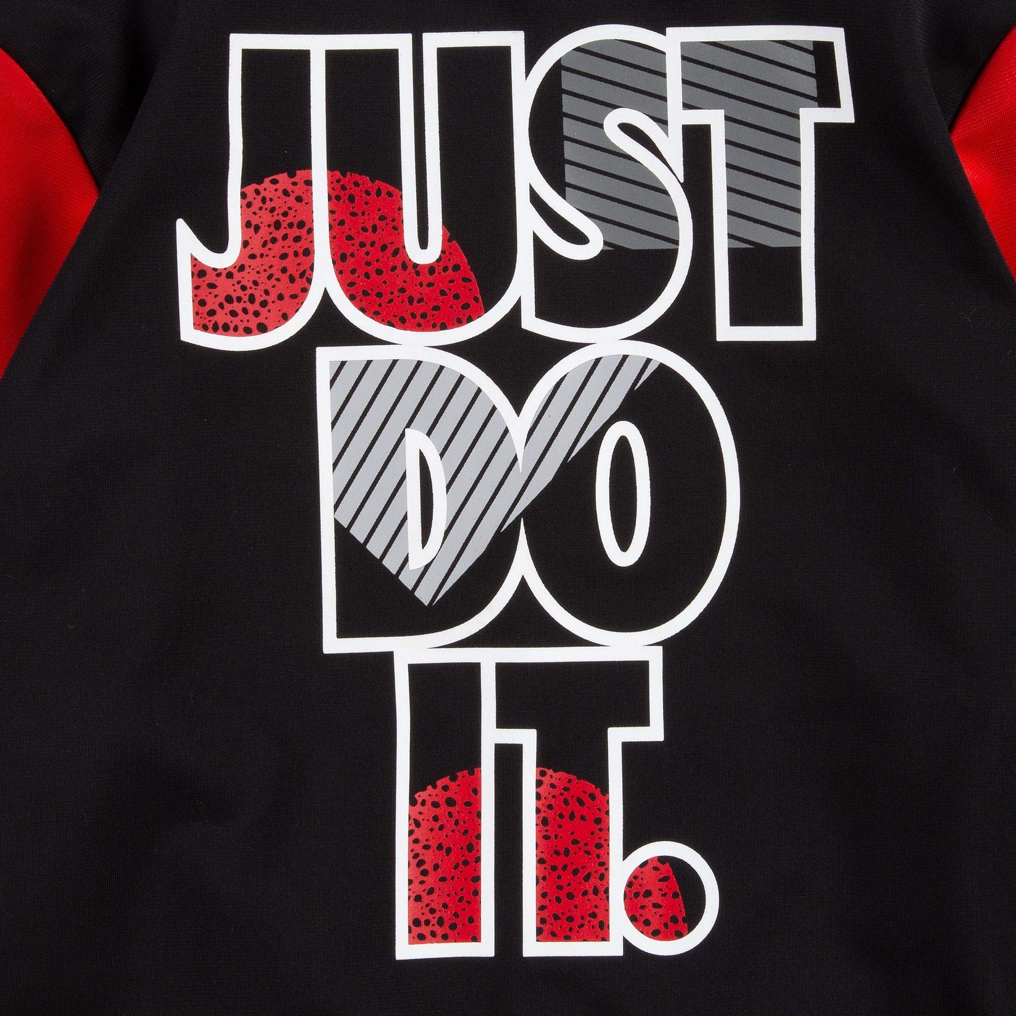 Nike Boy`s Jacket and Pants 2 Piece Set (Black(86G795-023)/Red, 12 Months)