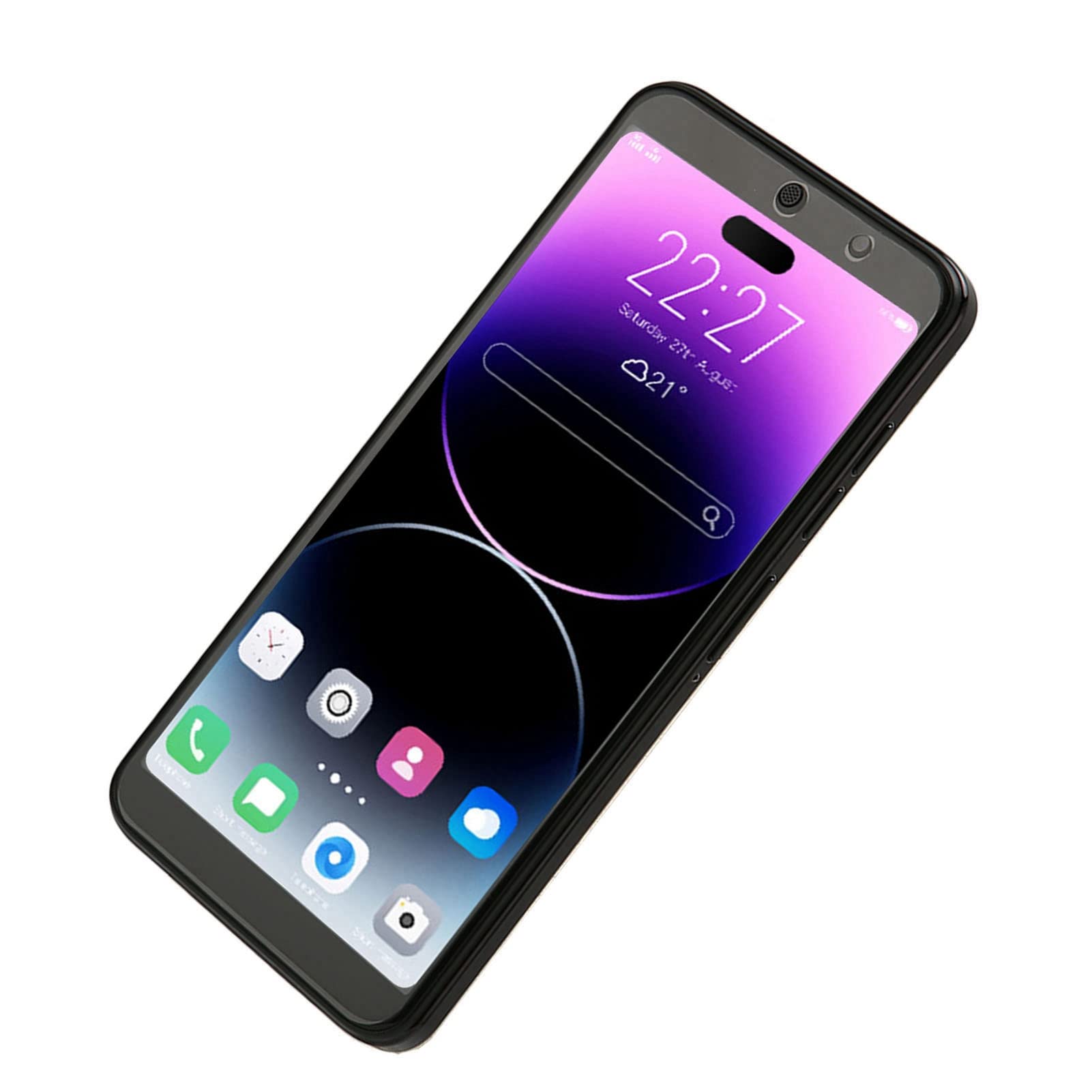 Luqeeg Unlocked Android11 Cell Phone, I14promax Smartphone, with 6.1in HD Screen, 4G Mobile Phone, Dual Sim, 4GB RAM 64GB ROM, 8MP + 16MP, 7000mAh, BT, FM, WiFi, GPS, Black (US Plug)