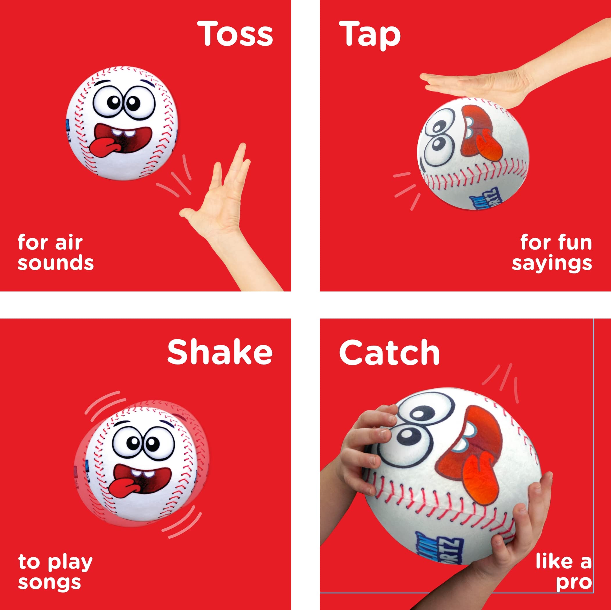 Move2Play, Hilariously Interactive Toy Baseball with Music and Sound Effects, Ball for Toddlers, Birthday Gift For Boys and Girls 1, 2, 3+ Years Old