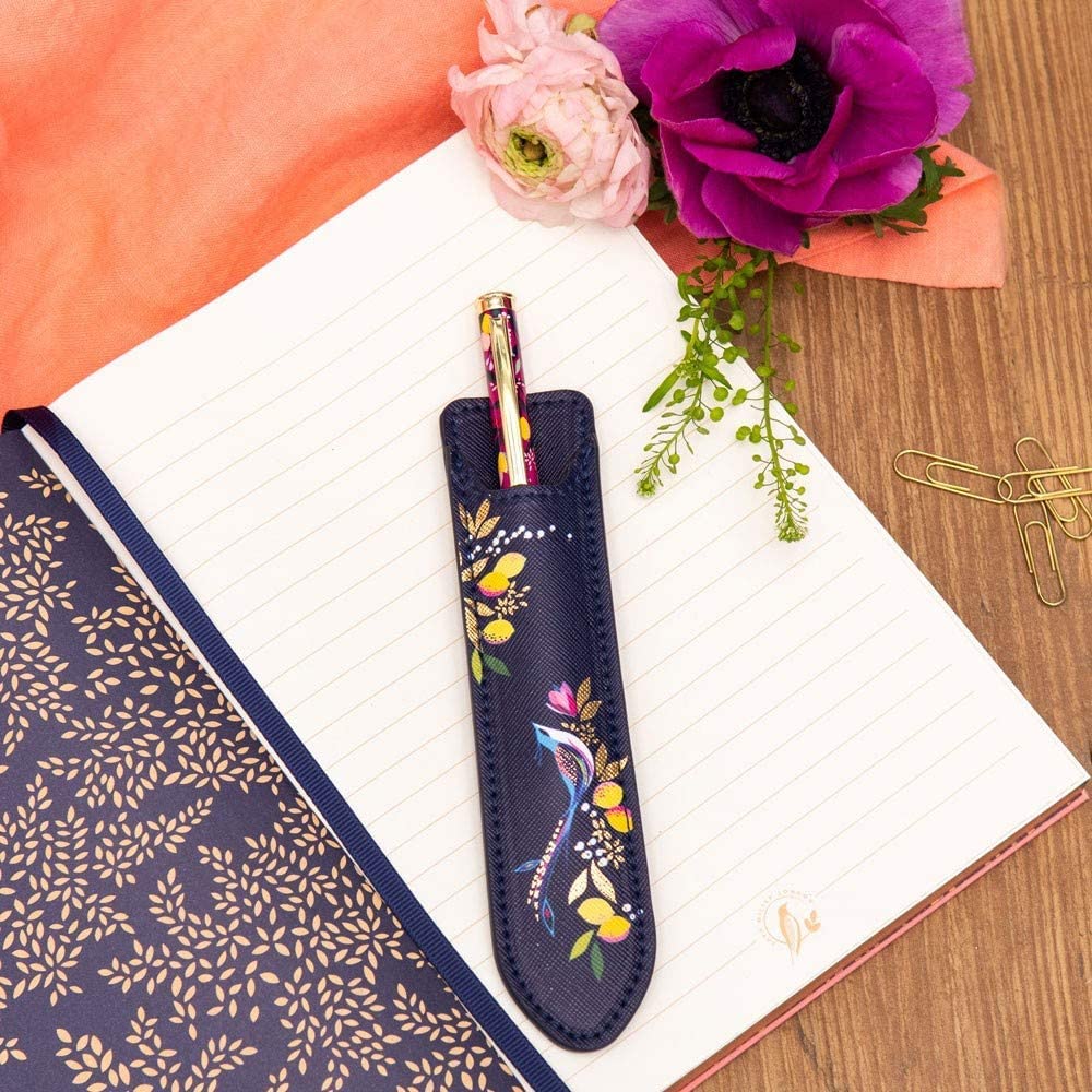 Portico Designs Ltd Sara Miller London - Pen and Pouch Set Orchard Collection, 2-Piece, Pink