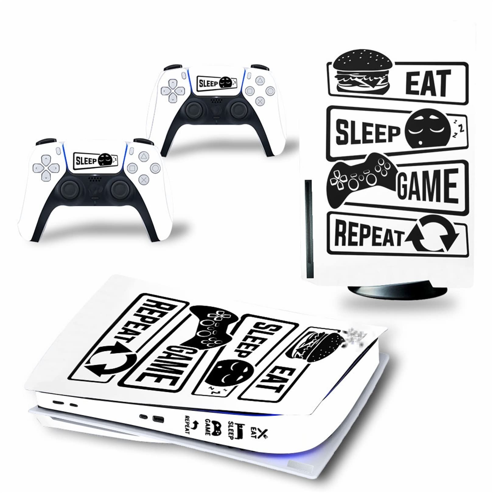 Top factory BUCEN for PS5 Skin Disc Edition & Digital Edition Console and Controller Vinyl Cover Skins Wraps Scratch Resistant, Compatible 21148 Anti Scratch (Size : Digital Edition)