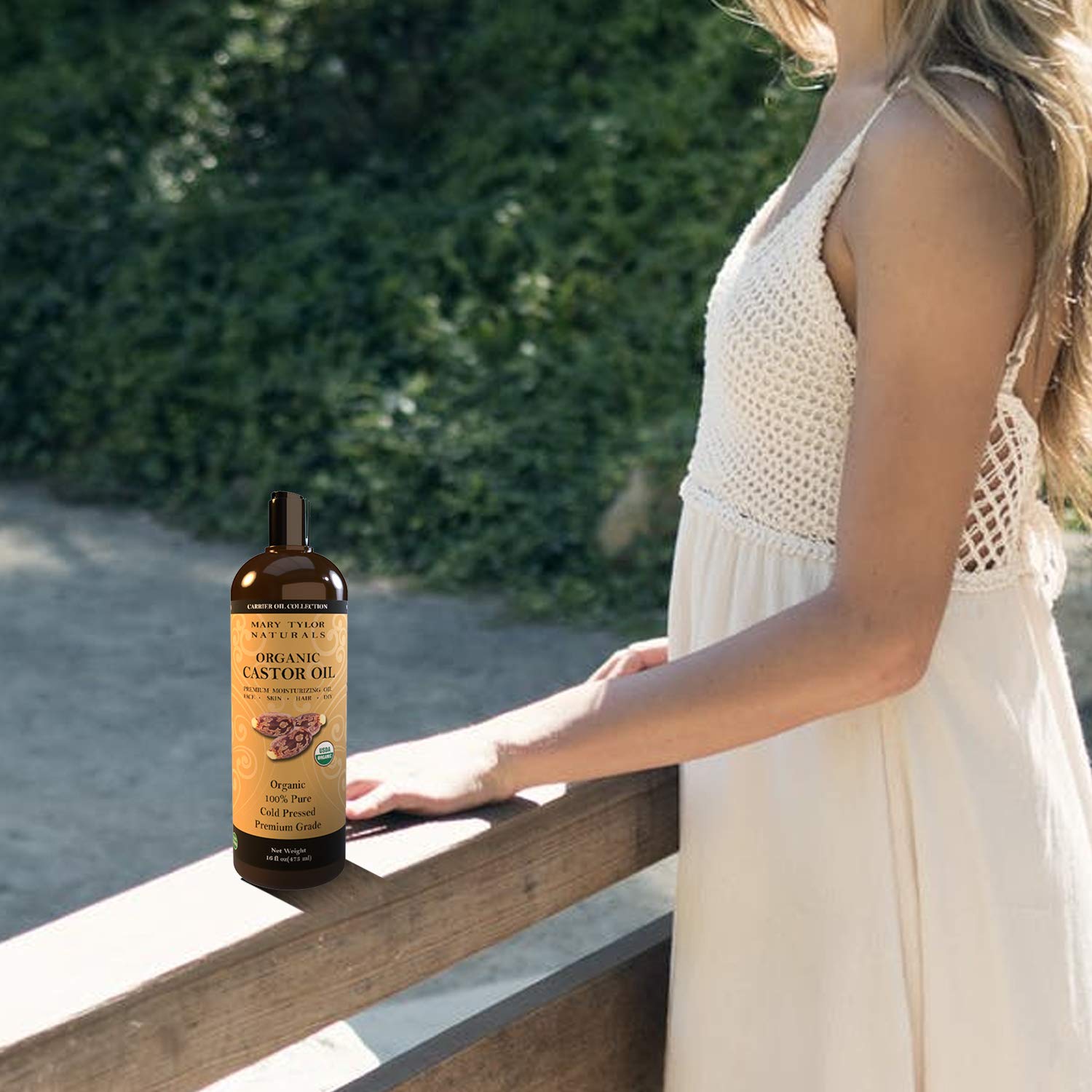 Mary Tylor Naturals Organic Castor Oil 16 oz โ USDA Certified Cold Pressed, Hexane Free, 100% Pure and Natural