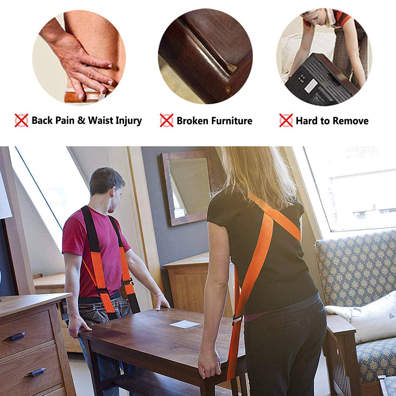 Moving Straps, YTTAO Moving and Lifting Straps, Moving Straps Lifting Shoulder 2 Person, Straps for Moving Refrigerator. Carrying for Furniture, Appliances, Mover Strap Harness