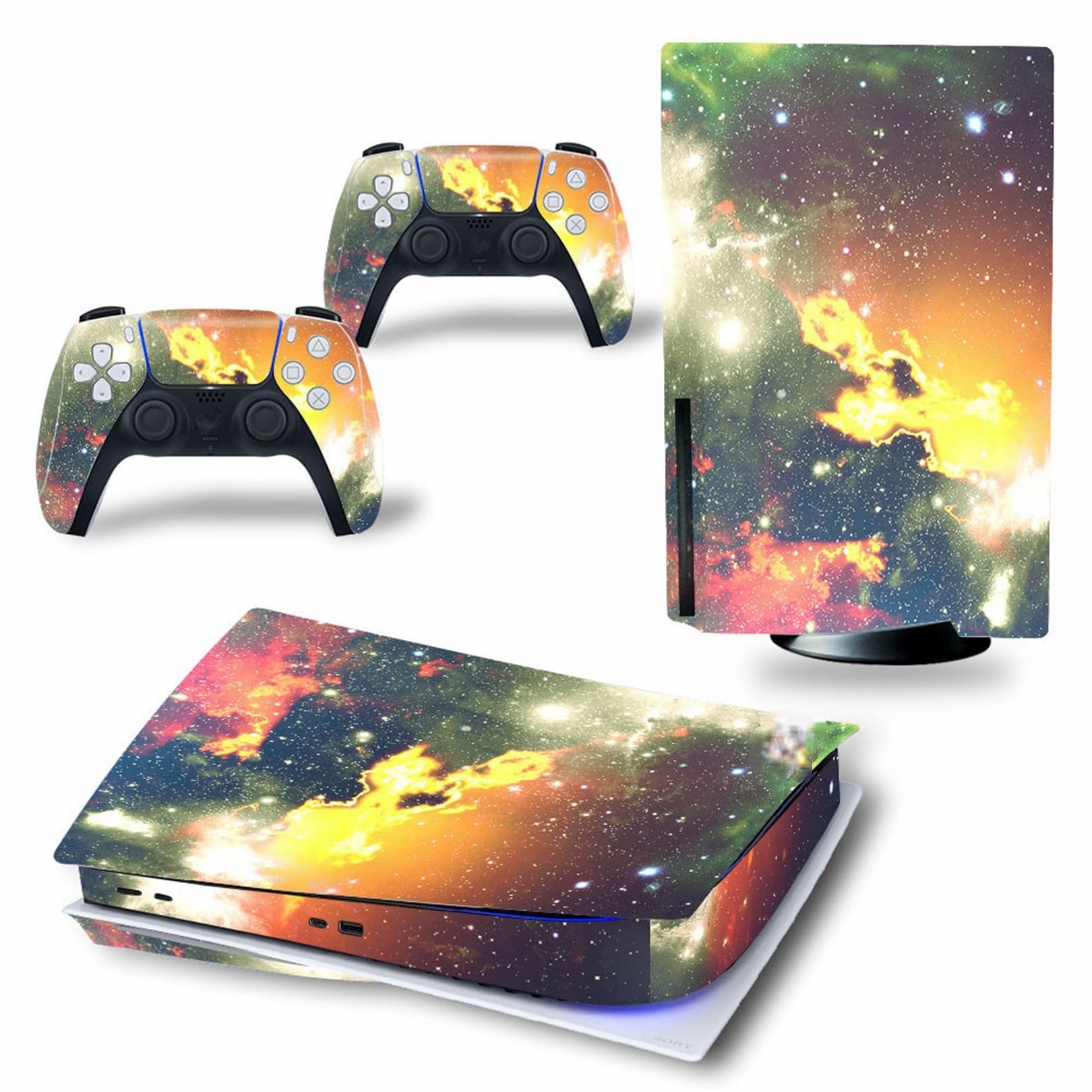 WREXIL LEEWEE for PS5 Skin Disc Edition & Digital Edition Console and Controller Vinyl Cover Skins Wraps Scratch Resistant, Compatible 22304 No Foaming (Size : Digital Edition)
