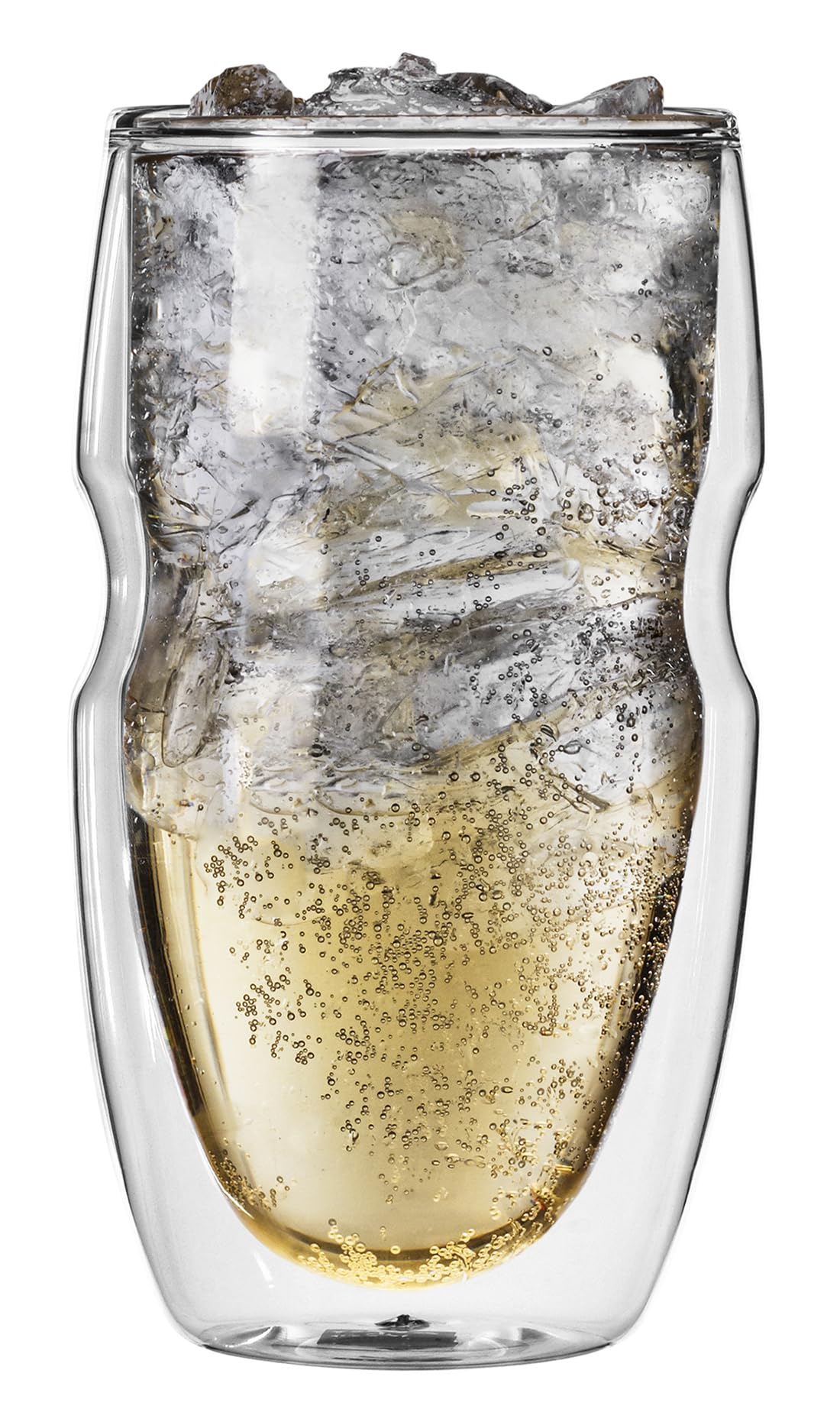 Ozeri Serafino Double Wall Insulated Iced Tea and Coffee Glasses, 16-Ounce, Set of 6