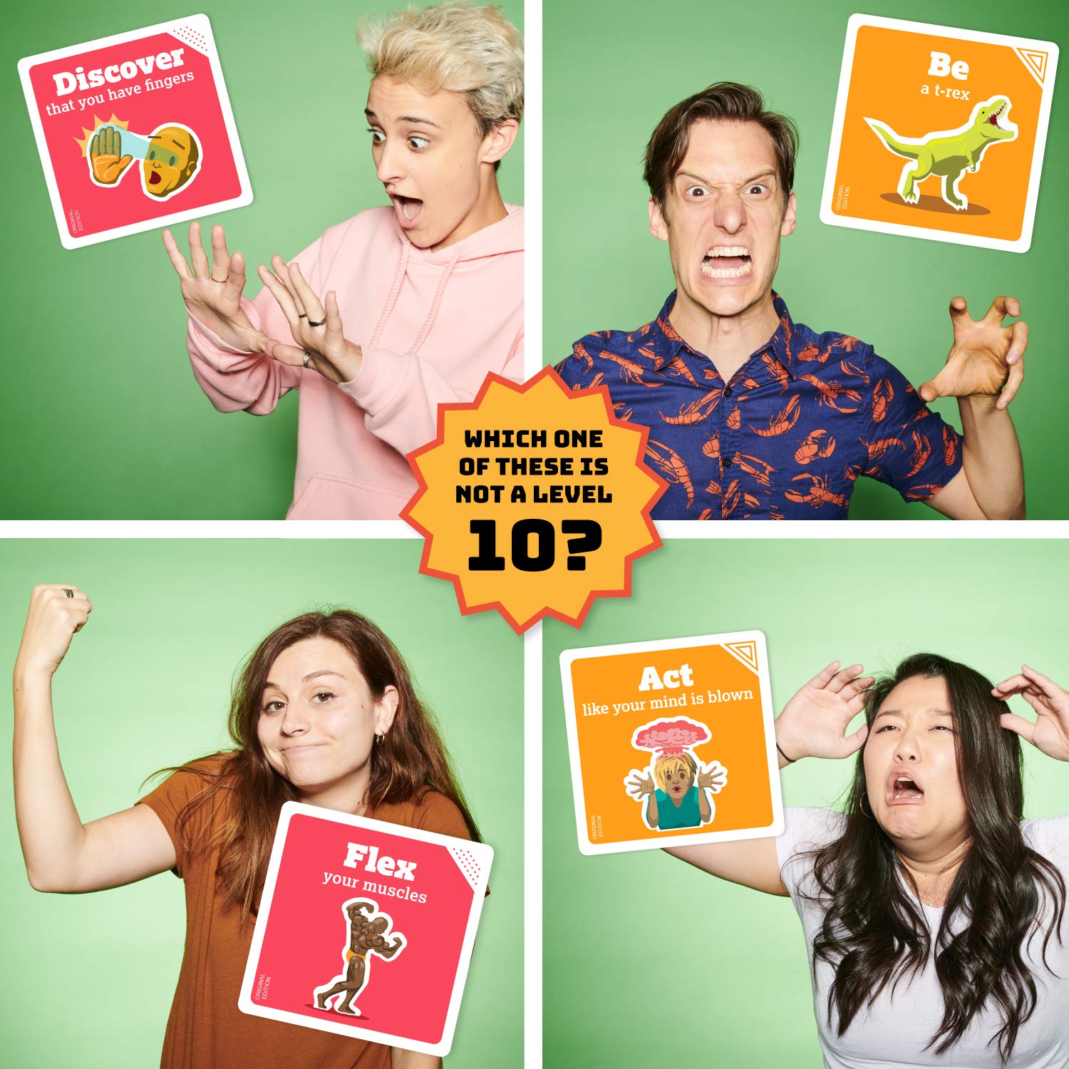 On a Scale of One to T-Rex by Exploding Kittens: A Card Game for People Who Are Bad at Charades - Family - Card Games for Adults, Teens & Kids