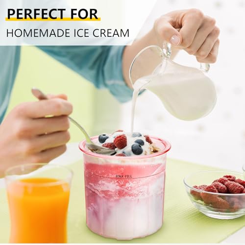 LOMILD 4 Pack Pints And Lids Compatible With Ninja Creami NC300 NC301 NC299AMZ Series Ice Cream Makers, Dishwasher Safe & BPA-Free