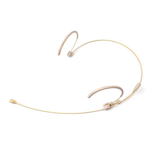 Microdot 4016 Headset Headworn Microphone for SENNHEISER Wireless System- Detachable Cable with 3.5mm Screw Locking Plug - Omidirectional Mic