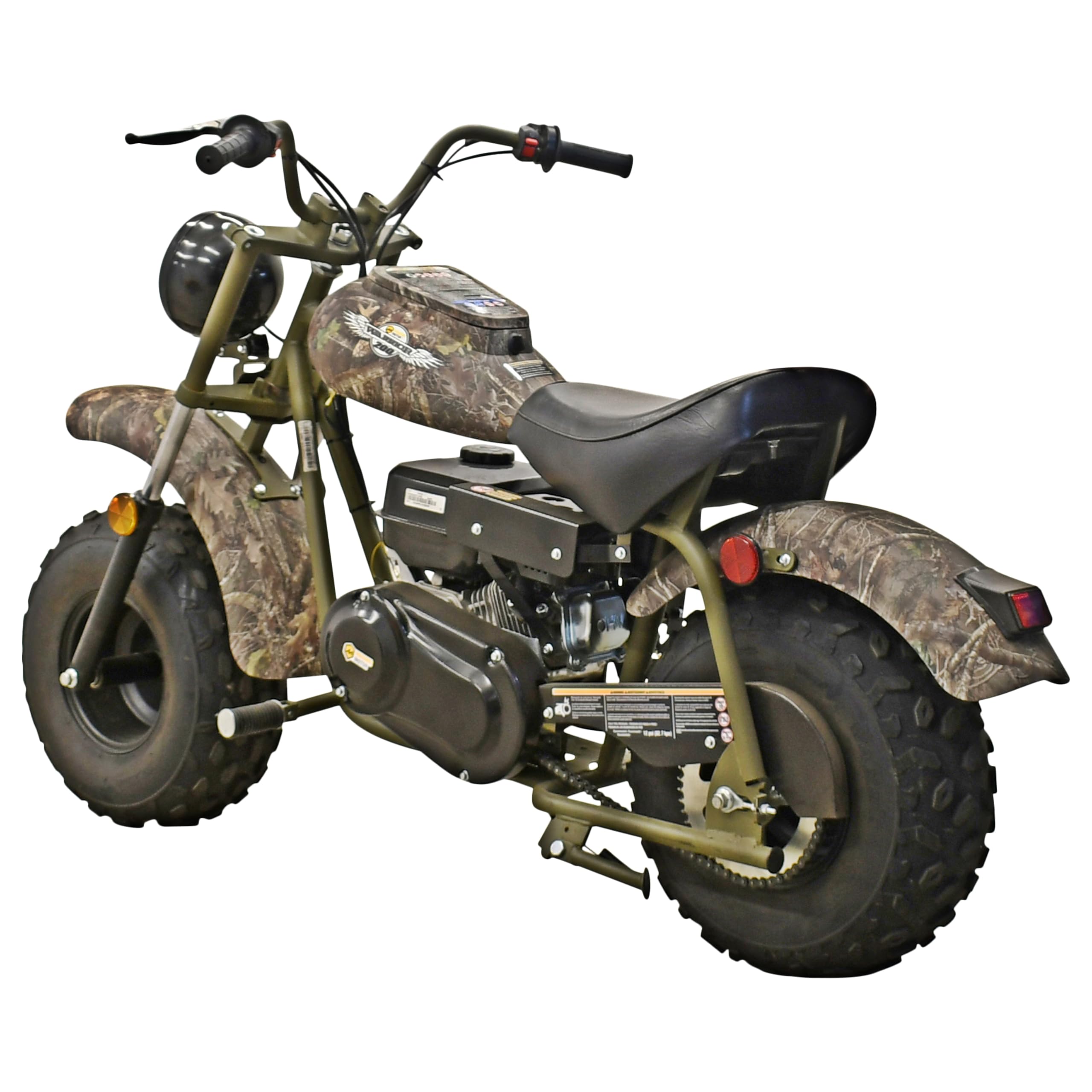 Massimo Motor Warrior200 196CC Engine, 6.5 HP Super Size Mini Motor. Wide Tires Motorcycle Powersport (Camouflage)