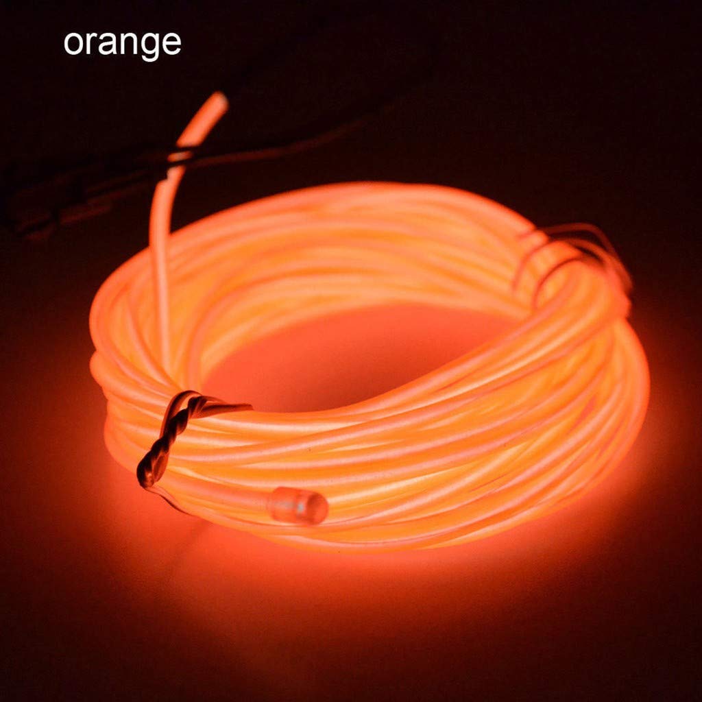 MAMaiuh 16ft Flexible Neon Light El Wire, USB Powered Neon Glowing Strobing Electroluminescent Wire for Holiday Parties DIY Home Bar Glow Decoration (C)
