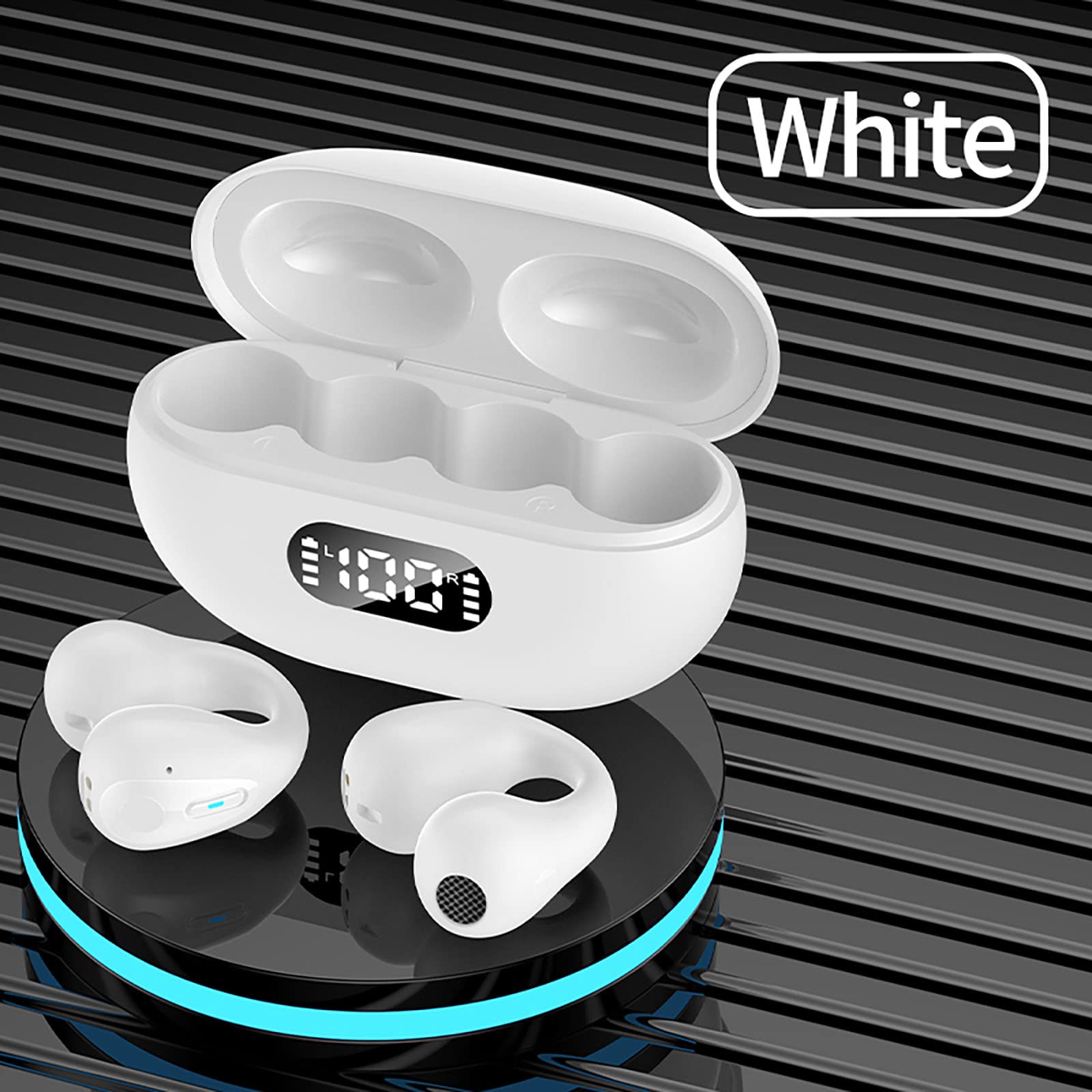 Wireless Ear Clip Bone Conduction Headphones Bluetooth Waterproof Mini Sports Running Earring Open Earbuds