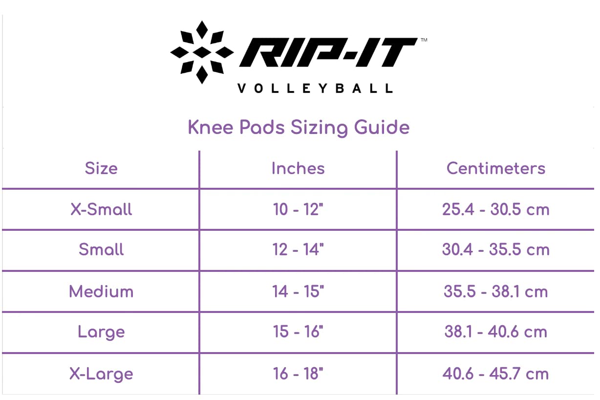 RIP-IT | Perfect Fit Volleyball Knee Pads | White XL | Lightweight Women’s Sport Equipment