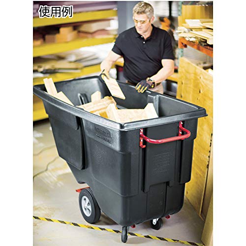 Rubbermaid Commercial FG130500BLA Forkliftable Polyethylene Dump Truck, 850-Pound Capacity, Black