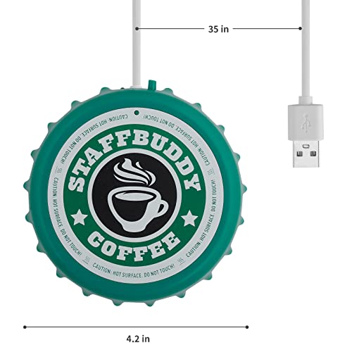 REDIVA Coffee Mug Warmer,Electric Beverage Warmers for Heating Coffee, Beverage, Milk, Tea and Hot Chocolate, Great for Home Decor, House Warming Gift, Gadget Gift. (Green)