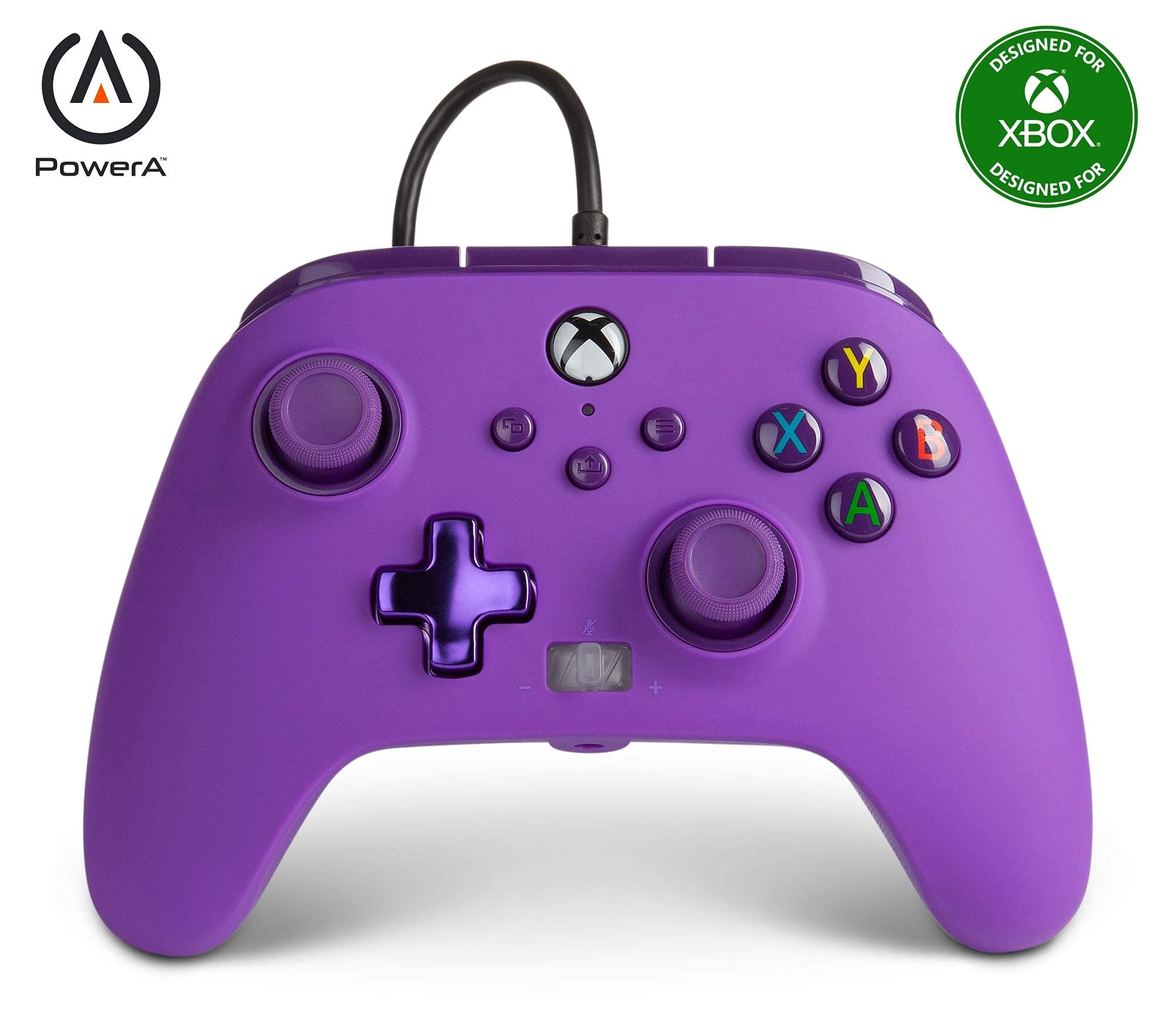 PowerA Enhanced Wired Controller for Xbox Series X|S β Royal Purple, gamepad, wired video game controller, gaming controller, Xbox Series X|S (Renewed)