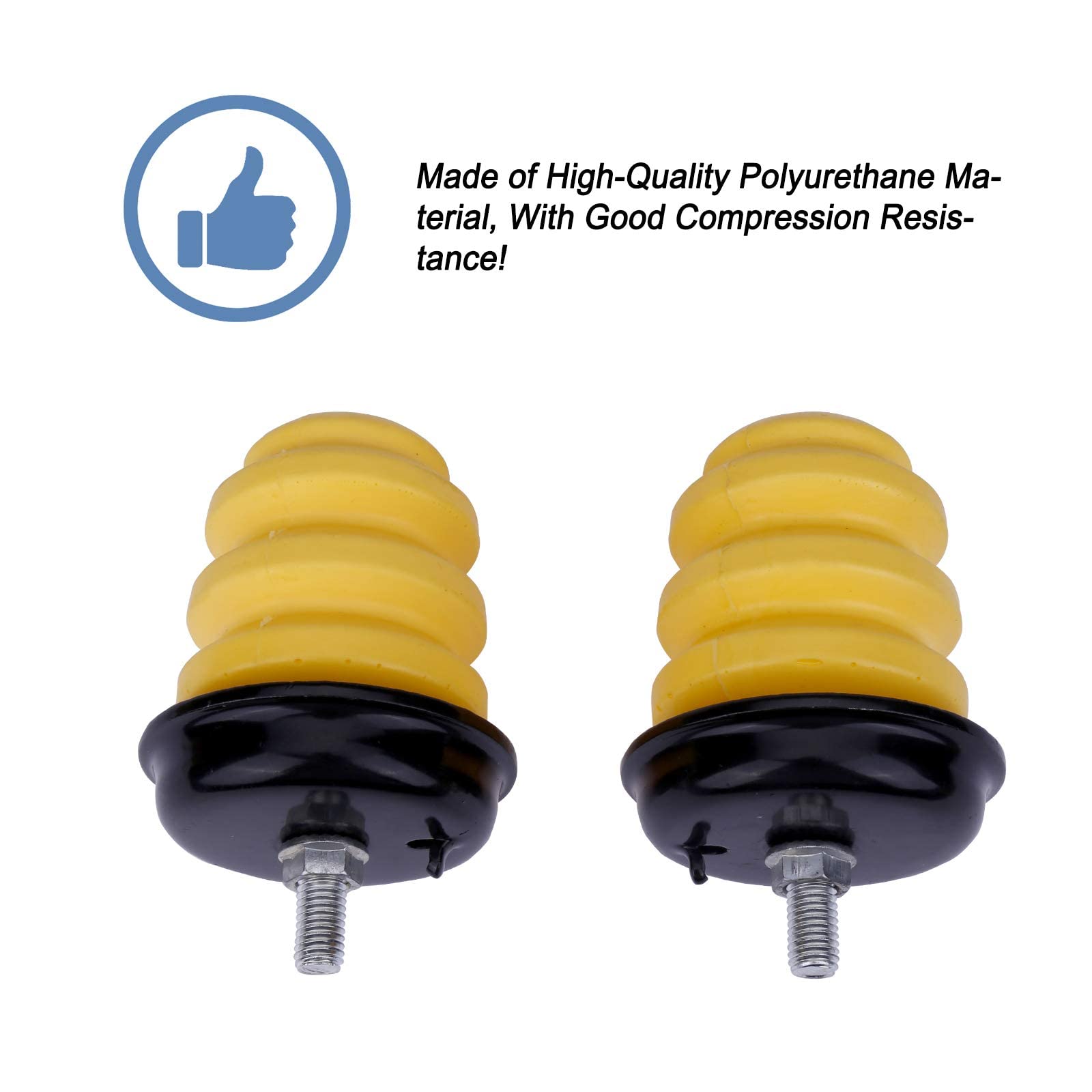ONER Pair Of Rear Axle Bumper With Nuts,Compatible With 99-07 ChevySilverado 1500,99-07 GMC Sierra 1500,Replace# 15712438,523-049