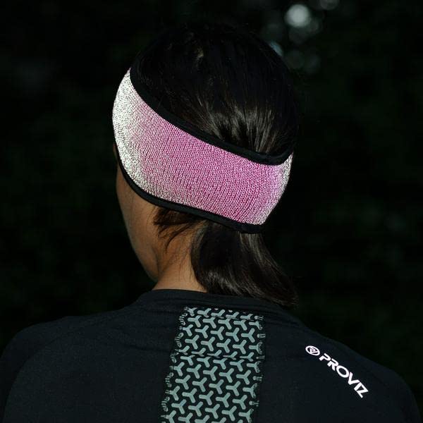 Proviz REFLECT360 Reflective Breathable Unisex Running Sports Headband Hi Visibility, Black