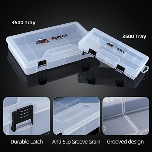 RUNCL Waterproof Fishing Scale with Lip Gripper + RUNCL 4 Packs Fishing Tackle Box