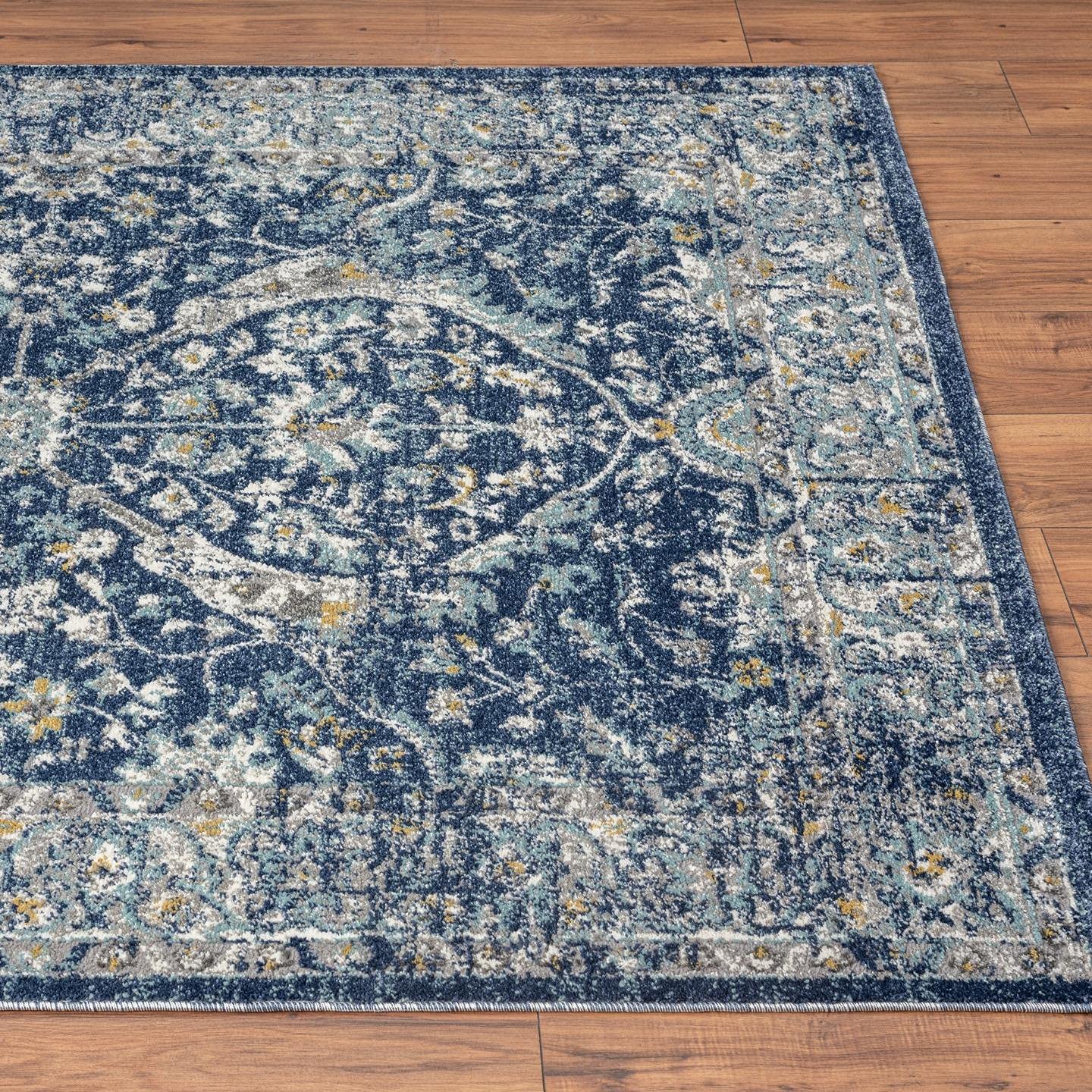 LUXE WEAVERS Euston Collection 8060 Silver 8x10 Modern Oriental Area Rug