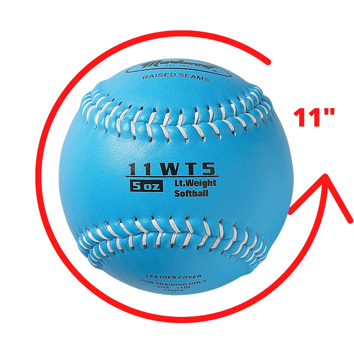 Markwort Color Coded Weighted 11-Inch Softball (10-Ounce, Olive)