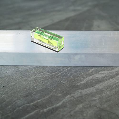 VILLCASE Magnetic Tool High Precision Mini Level Bubble Small Horizontal Bubble Three Line Horizontal Pearl Level Magnetometer (52 * 18 * 15mm Green magnetism 1PCS) Magnetic Tools