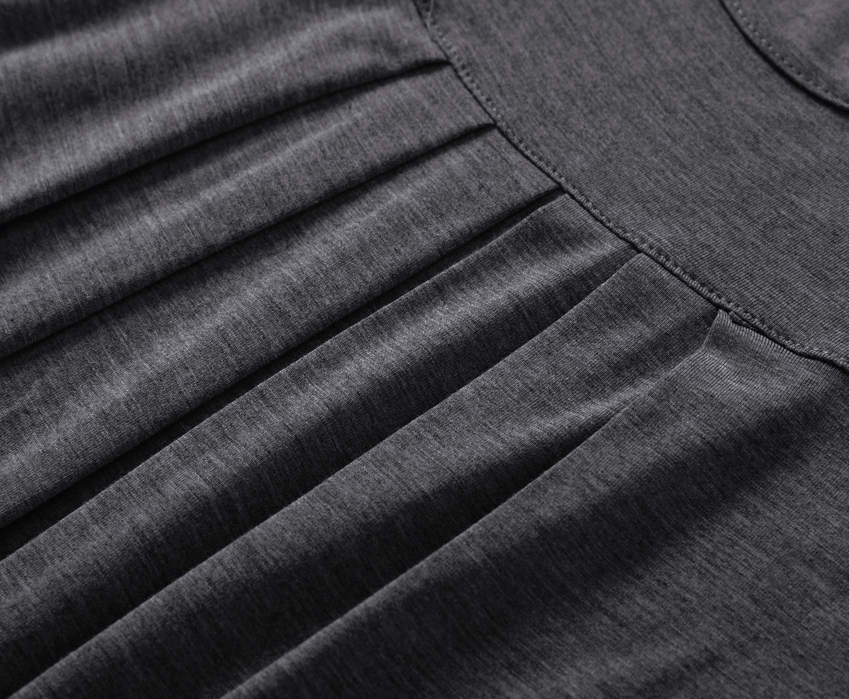 Latuza Women's Summer Pleated Tank Top Capris Pajamas Set 4X DarkGray