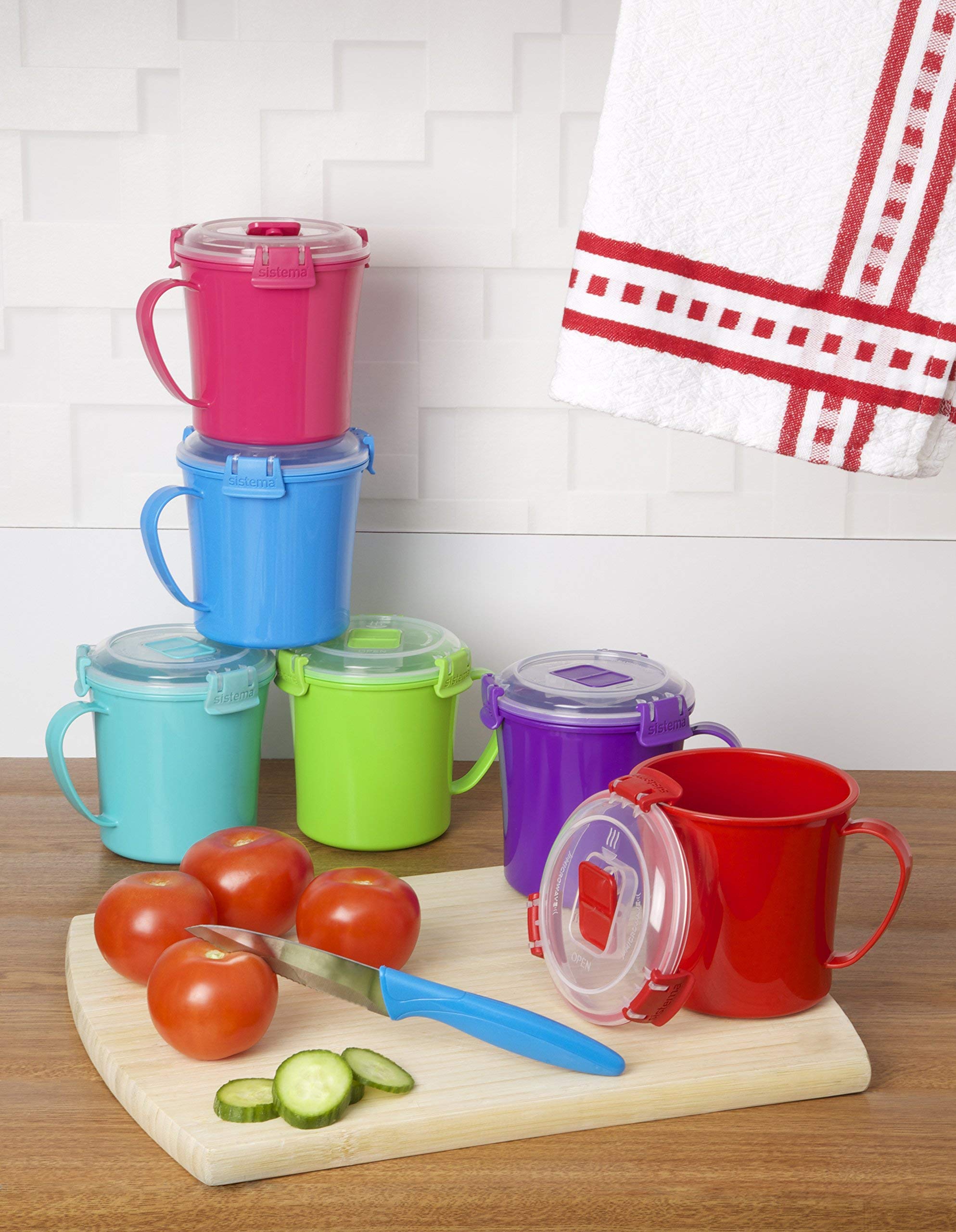 Sistema Microwave Plastic Soup Mug, 2.8 Cup, Medium