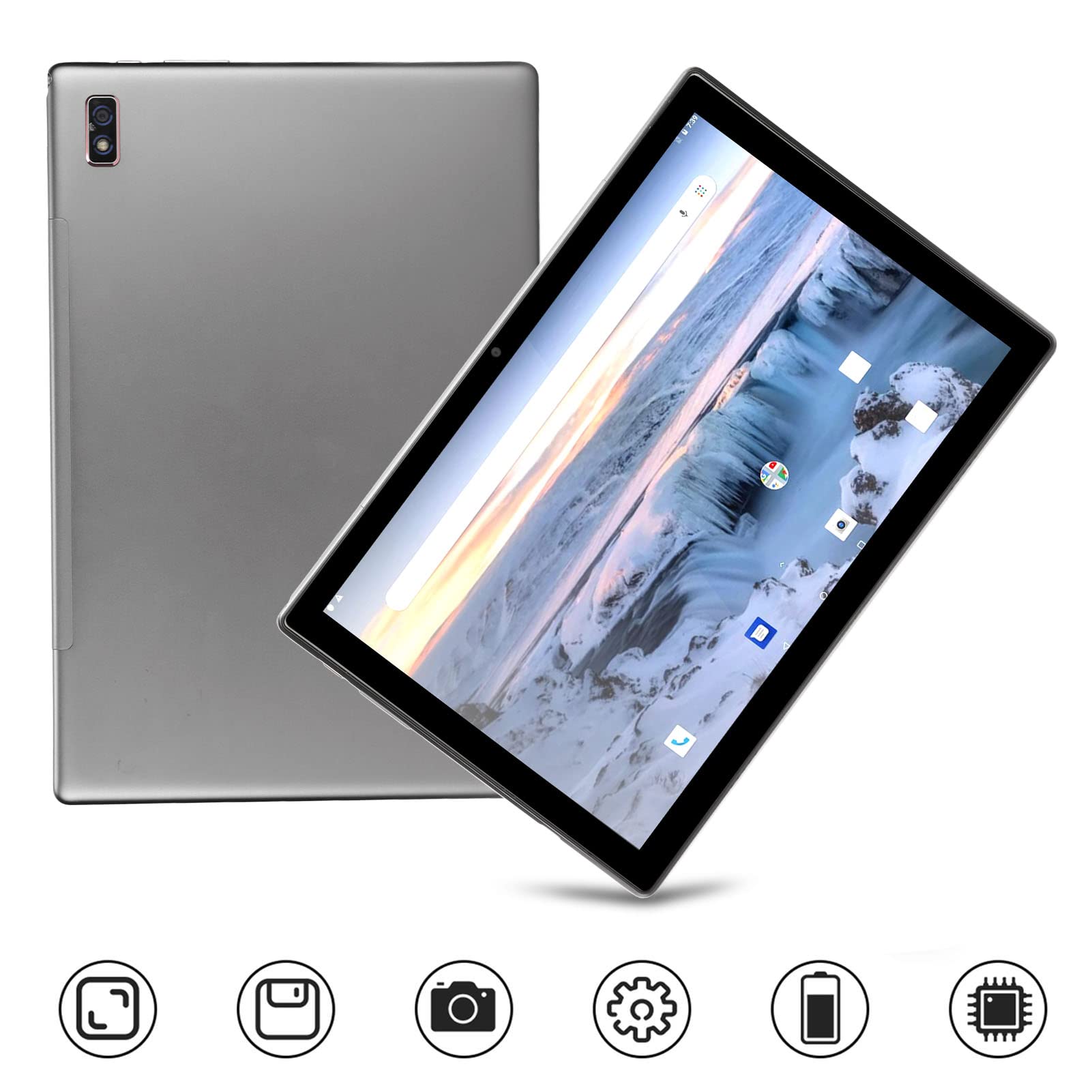 Tablet PC, 2 in 1 5G WiFi Calling Tablet 6GB RAM 128GB ROM 100240V for 11 with Magnetic Keyboard for Entertainment (US Plug)
