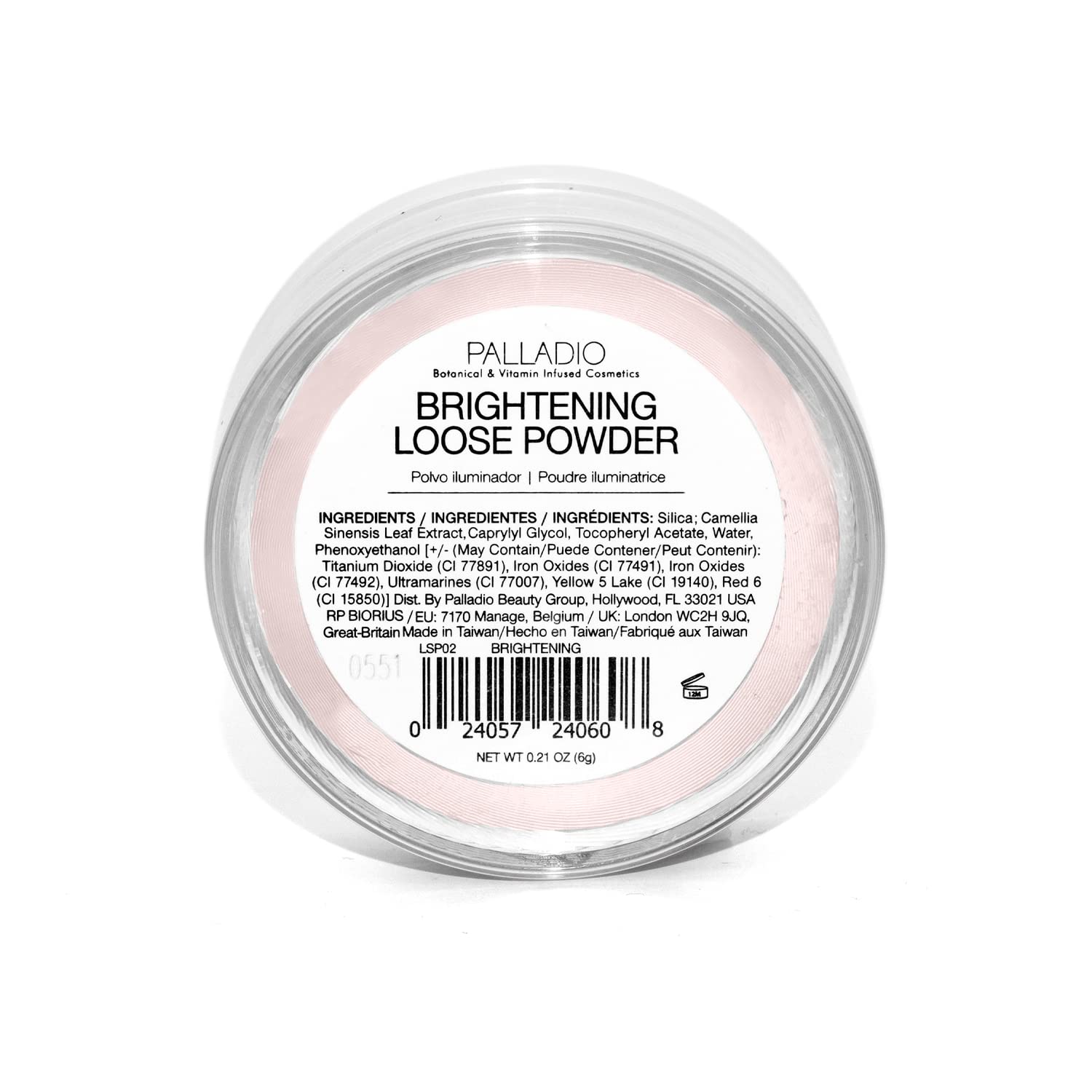 Palladio 4 Ever+Ever Mattifying Loose Setting Powder, Brighten Dark Circles, Lightens, and Creates a Look Of Luminosity, Soft, Radiant Finish All Day Wear, (Brightening Powder)