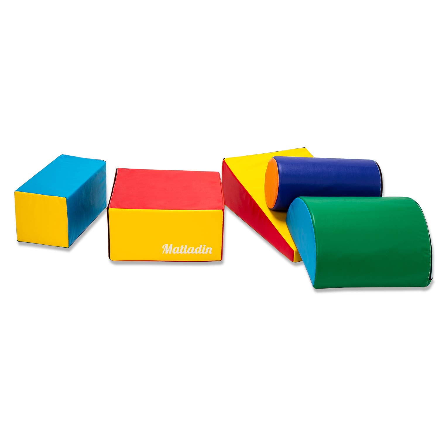 Matladin Indoor Safe Soft Foam Climber 5-Piece Sets, Beginner Toddler Climber with Slide Ramp Indoor Climbing Toys for Toddlers Kids and Children