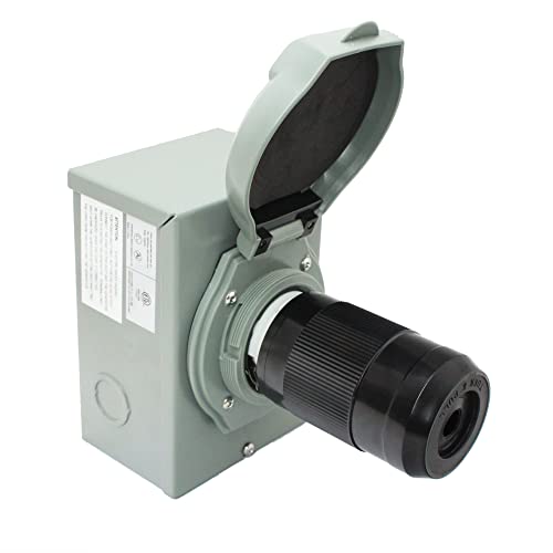 X-Haibei RV 50A 125V 250V Generator Connector NEMA SS2-50R Female Locking Power Cord Plug 12500 Watts