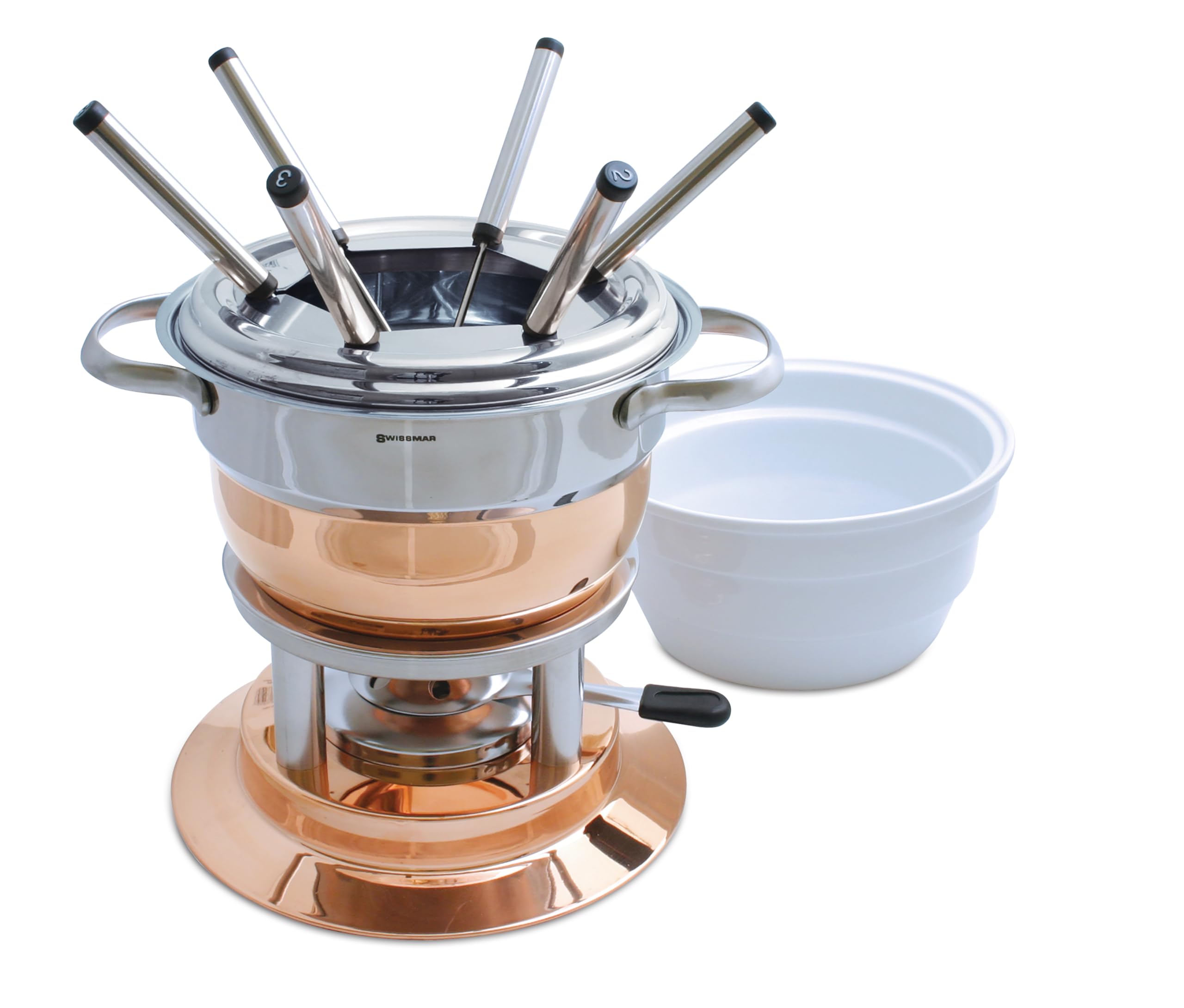 Swissmar Lausanne 11 Piece Copper Plated Fondue Set