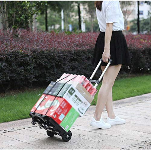 WDBBY Heavy Duty Luggage Cart Dolly Folding Platform Moving Warehouse Push Hand Truck