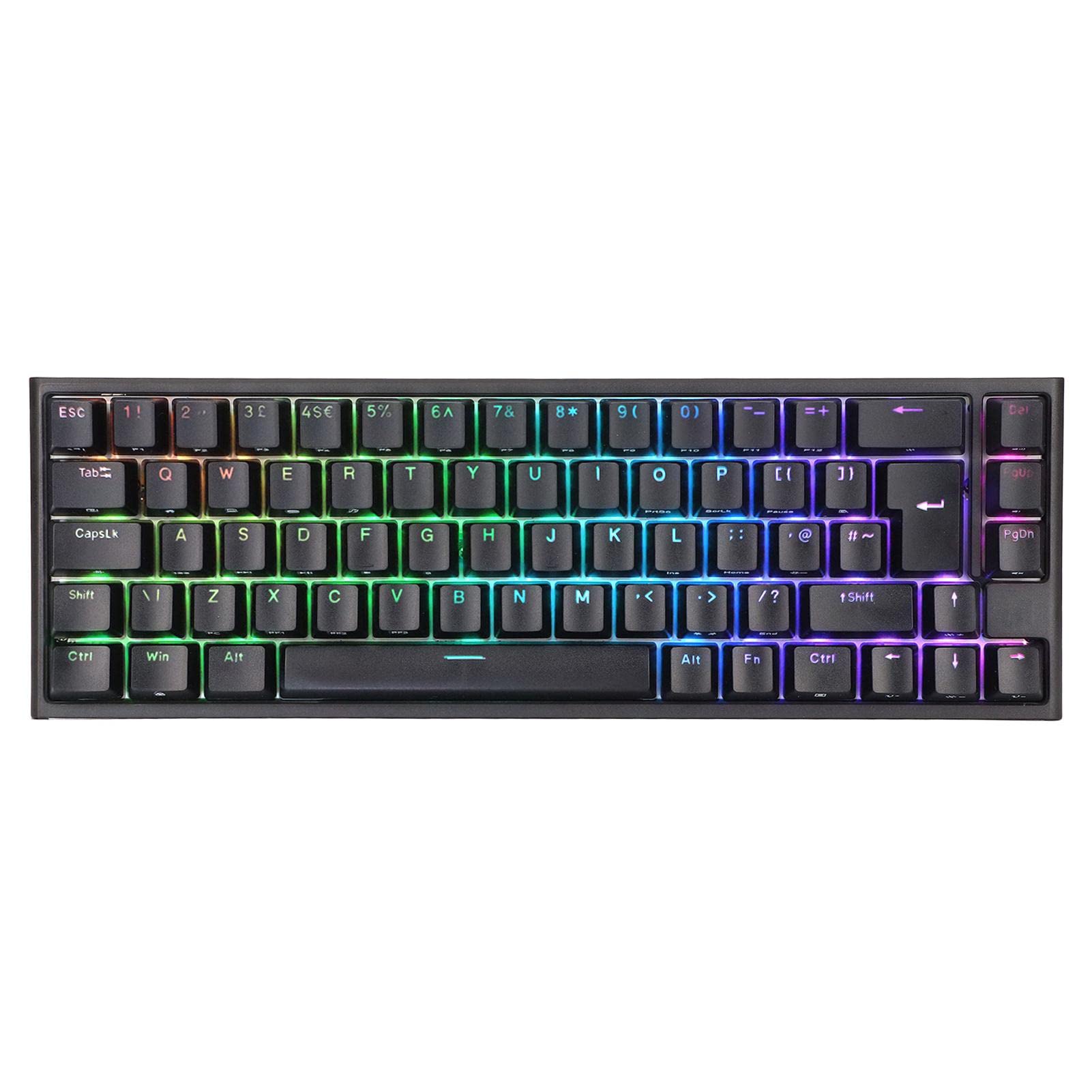 Wired Mechanical Keyboards, 68 Keys USB Type C Connection Compact Gaming Keyboard, Fast Stable Transmission Dynamic RGB Backlit for Win System for OS X System for Computer