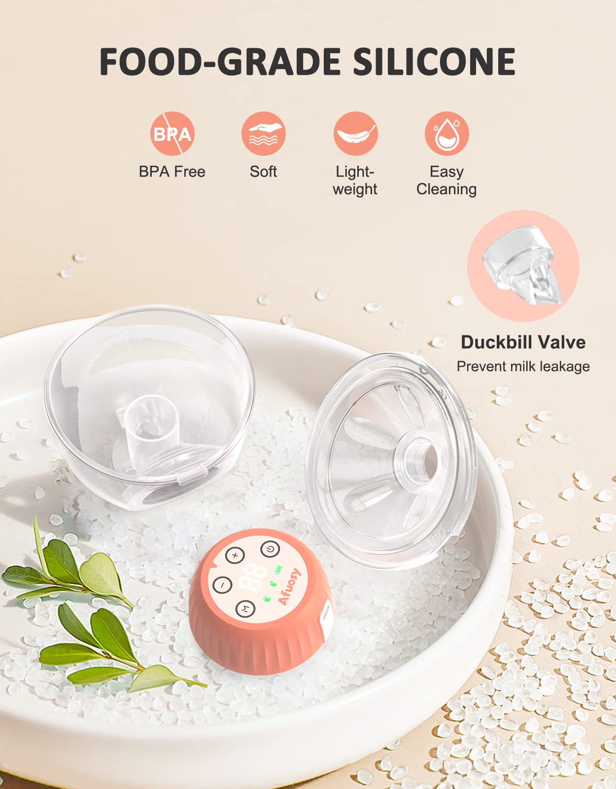 Wearable Breast Pump, [Painless Massage & Strong Pumping] Portable Hands Free Milk Extractor [3 Modes & 9 Levels] Low Noise USB-C Rechargeable Electric Breast Pump (2PCS)