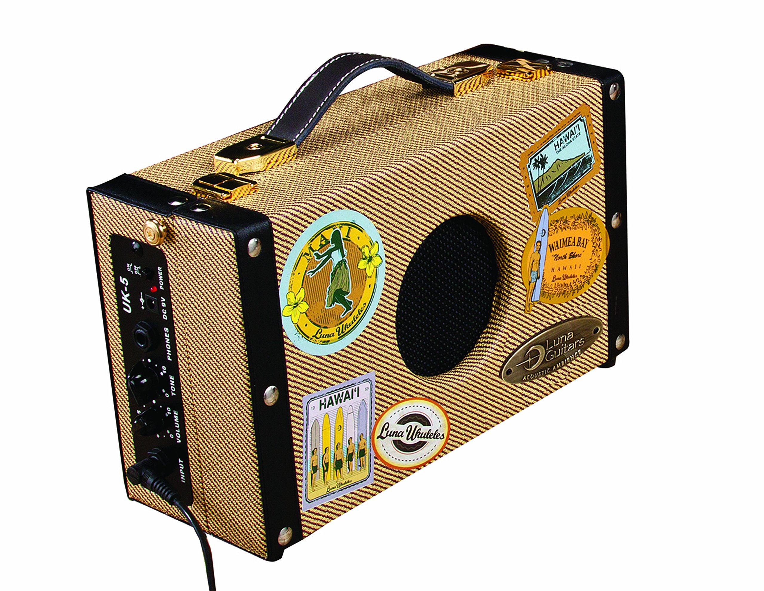 Luna Portable Suitcase Ukulele Amplifier, 5 Watts