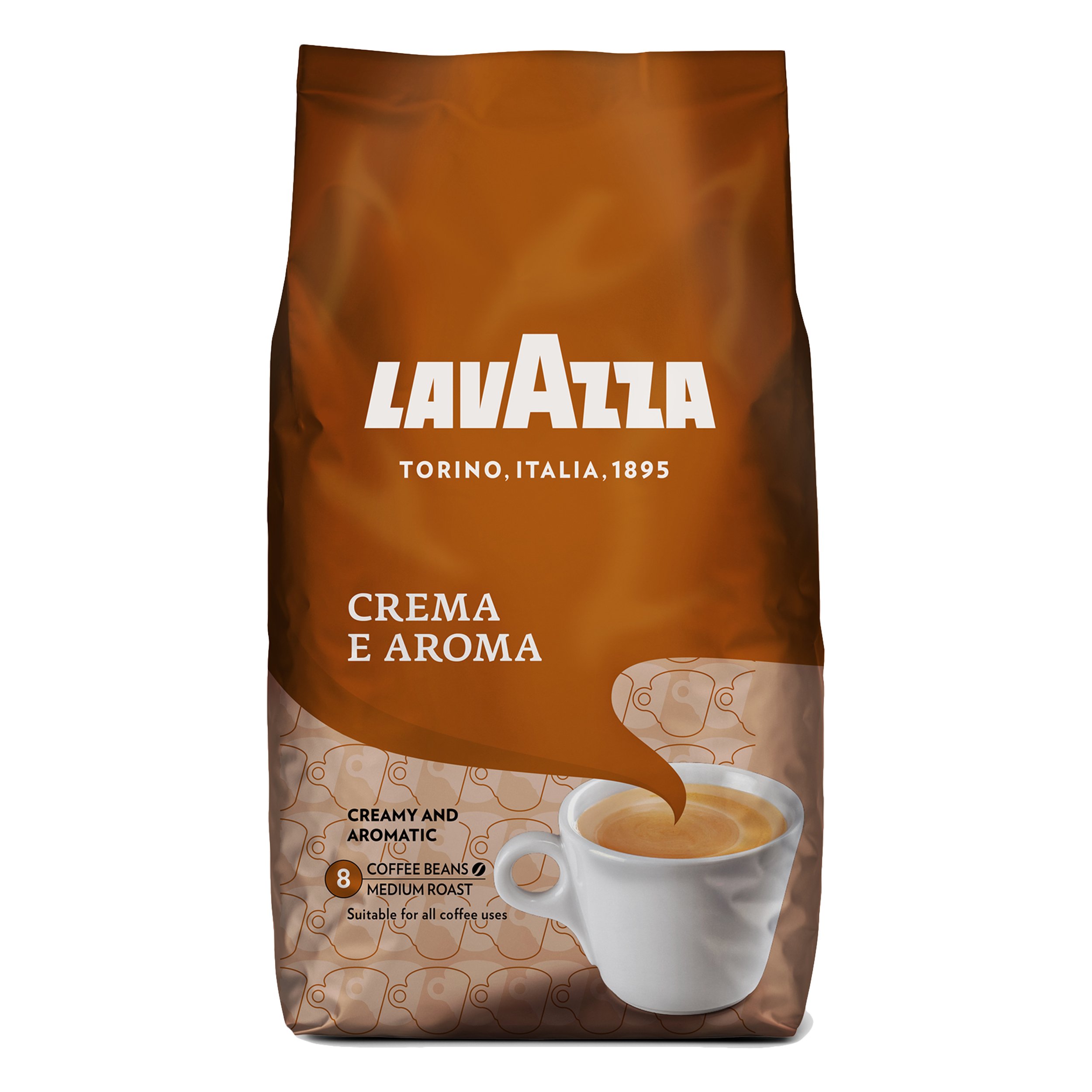 Lavazza Crema E Aroma Coffee Beans, Pack of 6, 6 x 1000g