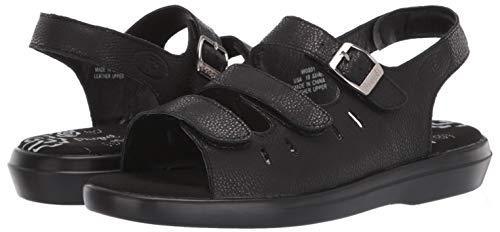 Propét Women's Breeze Walker Sandal, Black Pearl, 9.5 X-Narrow