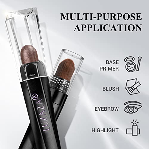 LUXAZA 6 PCS Taupe Mauve Neutral Eyeshadow Stick Set, Cream Eye Shadow Pencil Makeup, Shimmer And Matte Eye Pencil,Brightener Highlighter Eyeliner Crayon Make up