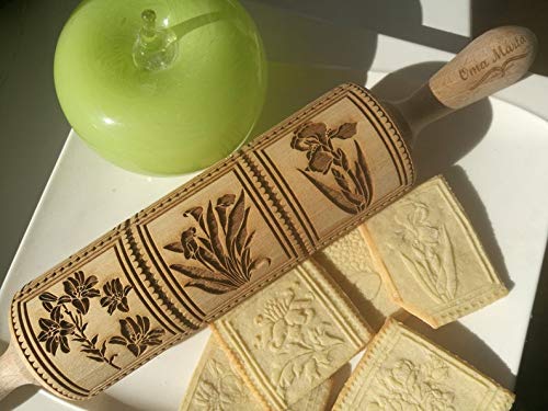 Springerle rolling pin Springerle cookie molds Springerle cookies German cookies Springerle carved rolling pin,Christmas gifts,Gift for mom