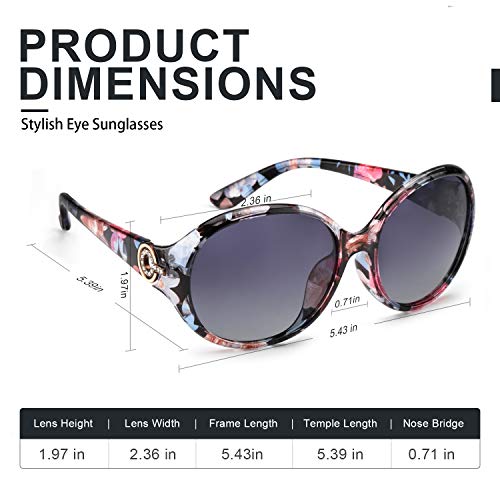 SIPHEW 2 Pack Classic Round Polarized Sunglasses for Women Lightweight UV Protection Anti-Glare Shades