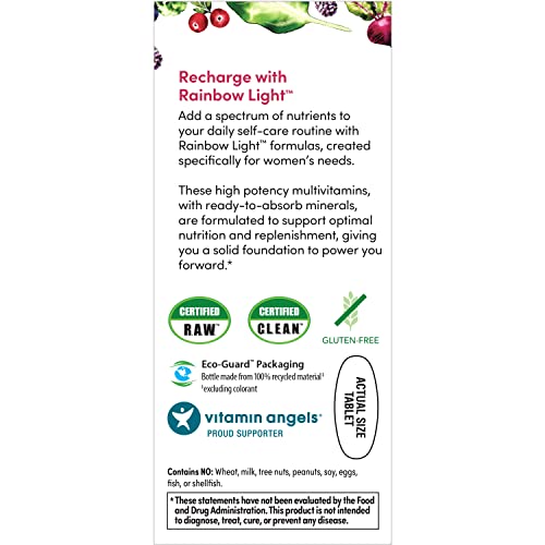 Rainbow Light Womens One High-Potency Daily Multivitamin, Womens Multivitamin Provides High-Potency Immune Support, With Vitamin C, Biotin and Ashwagandha, Vegetarian, 60 Count
