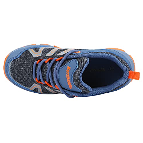 Northside Boy's Hiker, Hiking Shoe, Navy/Orange, 1 M US Little Kid