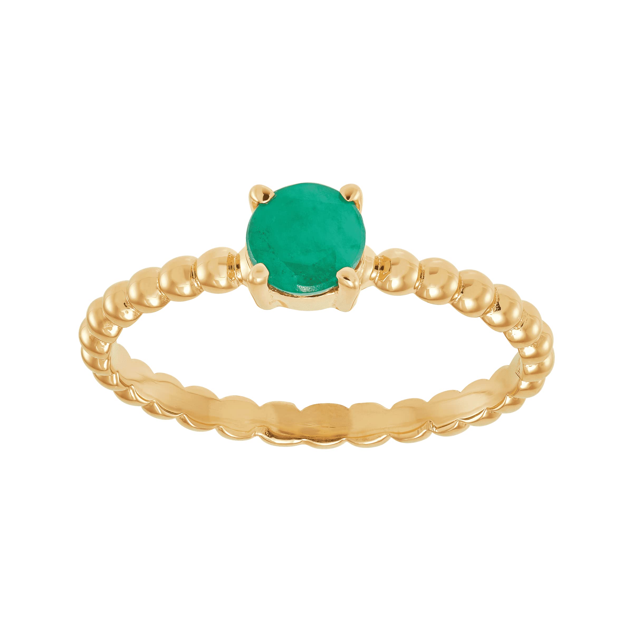 Silpada 'Sunset Shimmer' Emerald Ring in Gold-Plated Sterling Silver, Size 11, Size 11