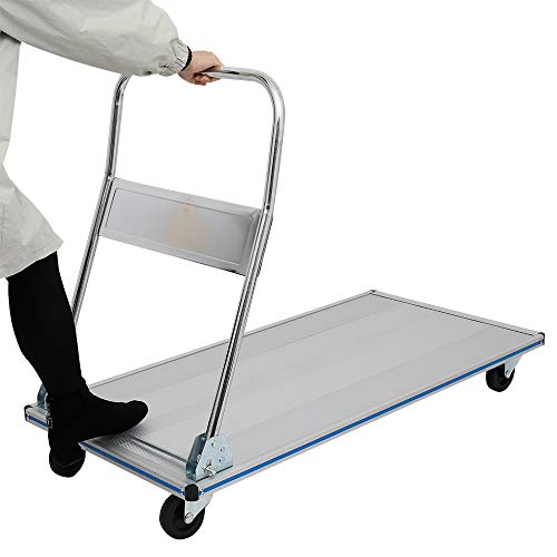 XYYSSM,Push Cart Moving Platform Hand Truck, Foldable for Easy Storage and 360 Degree Swivel Wheels with 700lb Weight Capacity