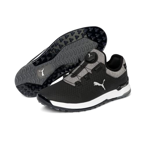 Puma Golf Men's Proadapt Alphacat Disc Golf Shoe, Puma Black/Puma Silver/Quiet Shade, 11
